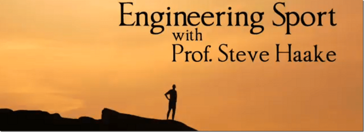 Professor Haake, Engineering Sport film with the Royal Institution ...